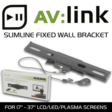 LED/LCD Ultra-Slim Fixed Wall TV Bracket For TVs 24 Inch - 37 Inch ...