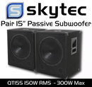 Subwoofer BASS BOX Passive - QT15S - 15 Inch 300Watts - PAIR - Sound ...