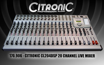 20 Channel Live Mixer Citronic Ultima Live CL204DSP - Sound Division ...