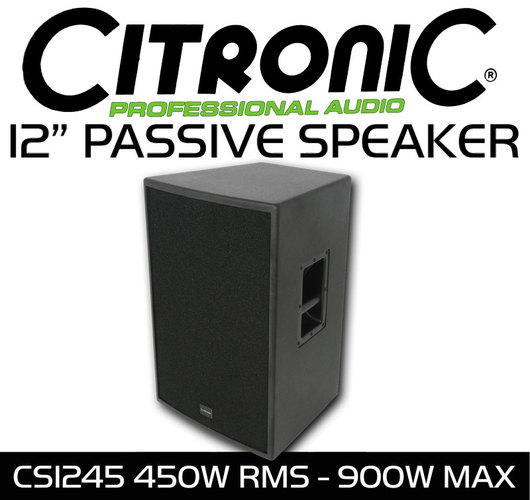 Passive Speaker - Citronic CS1245 - 12 Inch 450Watts RMS - Each 8 ohms ...