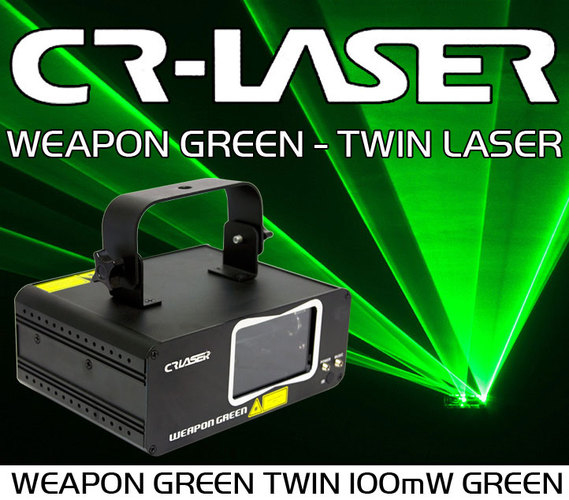 Weapon Green - Laser Light - Twin High End Laser 100mW Green - Wicked ...