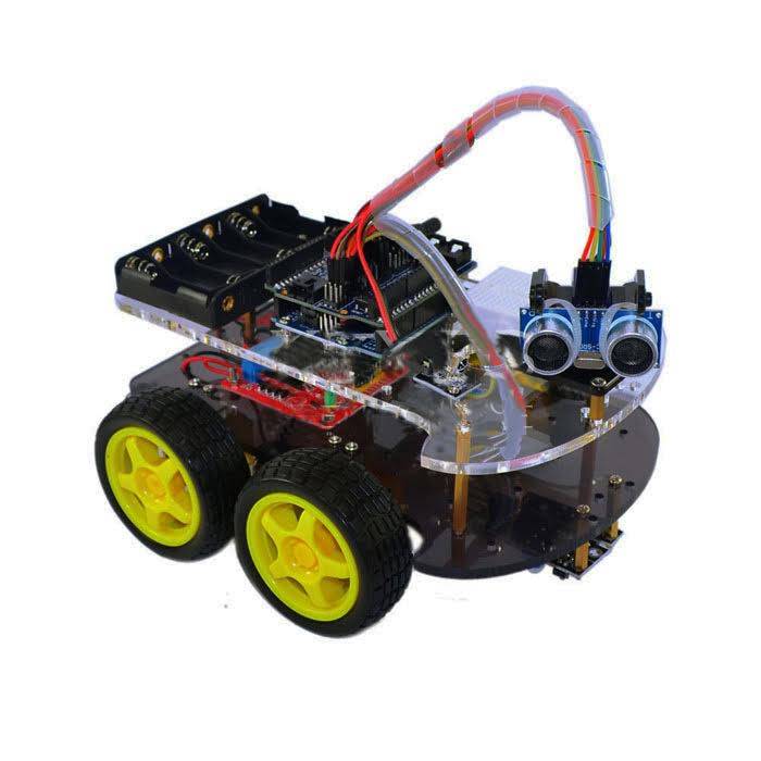 Robot Kit - 4 Wheel Drive Smart Car - Line Follower Obstacle Avoidance ...